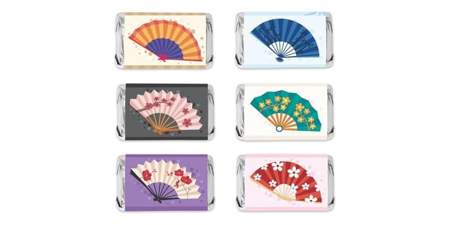 Folding Fans Candy Wrappers 54ct
