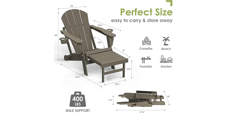 GREENVINES GV-7 Adjustable Adirondack Chair
