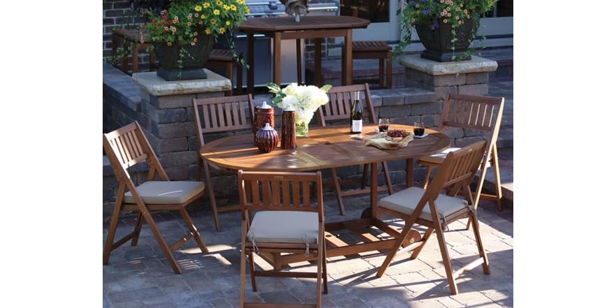 Outdoor Interiors 7-pc Fold & Store Patio Furniture Set