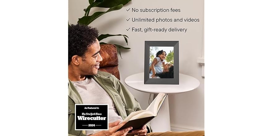 (NEW) AURA Mason 9" WiFi Digital Picture Frame