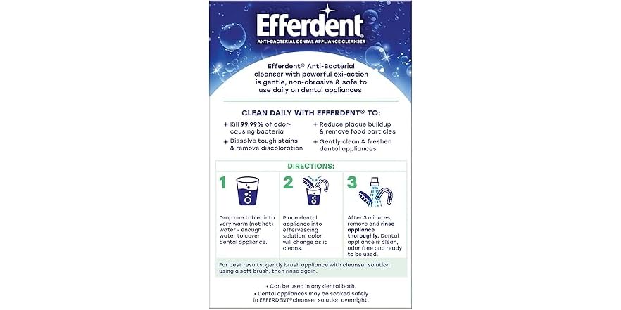 Efferdent Retainer Cleaning Tablets
