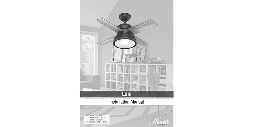Hunter Fan Company 59387 Hunter 36" Loki