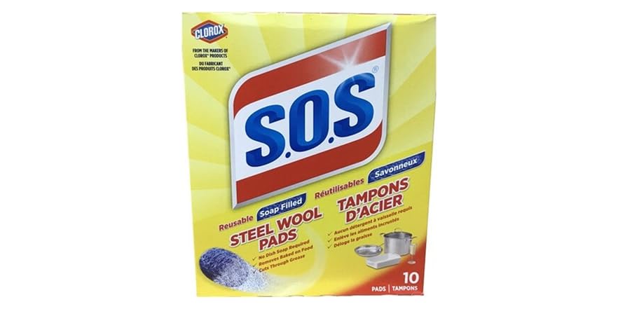 6-Pack SOS Steel Wool Pads (10 ea - 60 total)