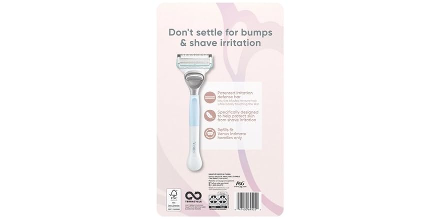 Venus Intimate Women's Razor, Handle + 8 Cartridges