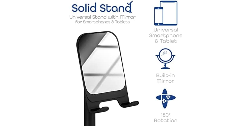 Aduro Solid Stand with Mirror for Phones & Tablets