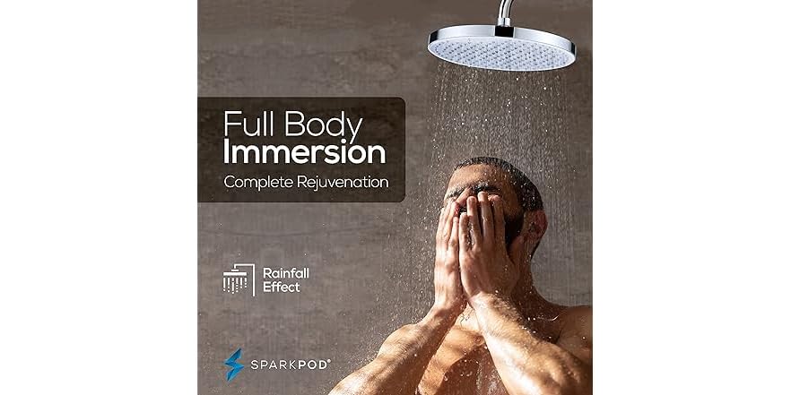 SparkPod 10" Rectangle Rain Shower Head