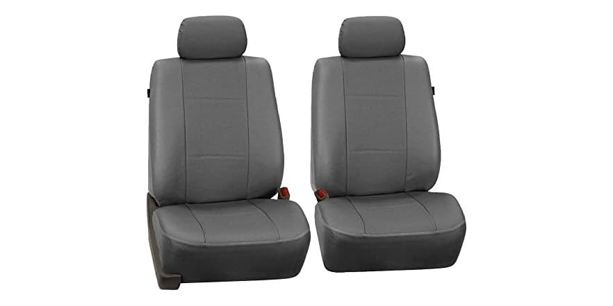 FH Group Front Faux Leather Car Seat Cover