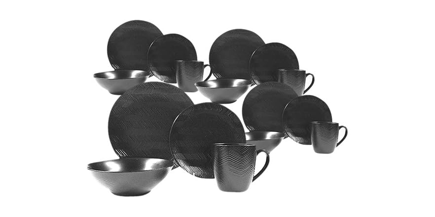 Mikasa 16-PC Dinnerware Set - Black
