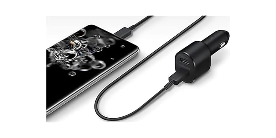 (2 Pack) Samsung Dual Port Super Fast Car Charger