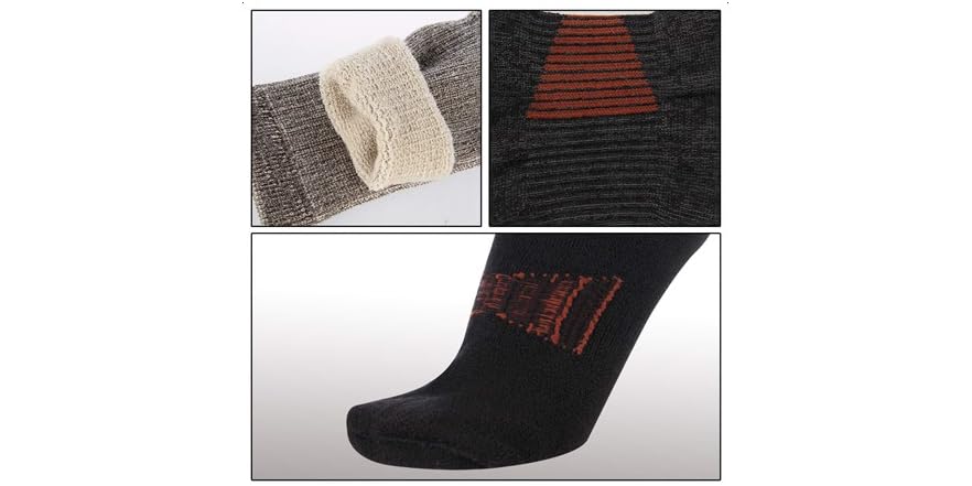 Cooplus Men's Merino Wool Socks 3-Pairs