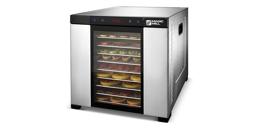 Magic Mill Stainless Steel 10 Tray Food Dehydrator