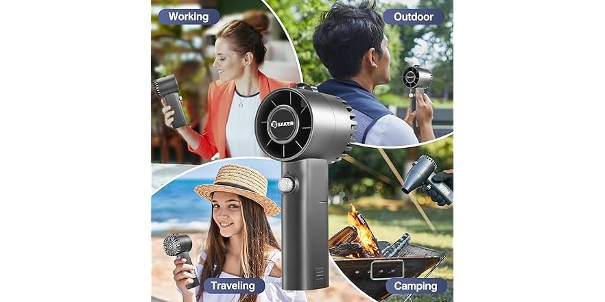 Saker Handheld 100-Speed Turbo Fan