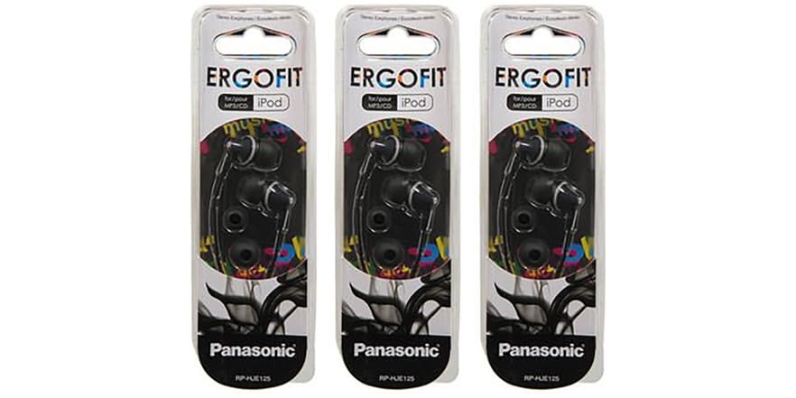 Panasonic ErgoFit In Earbuds: 3 Pk