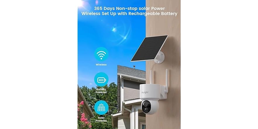 Mysight Wireless Solar Security Cameras (Open Box)
