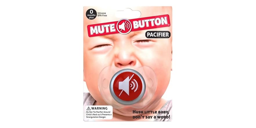 Mute Button Baby Pacifier