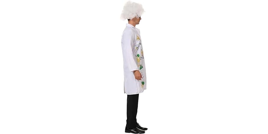 Mad Scientist Costume Lab Coat & Wig
