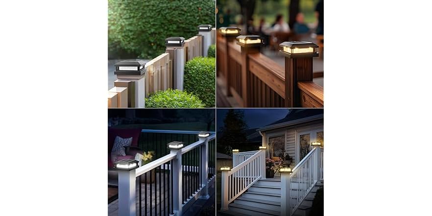 Brightever US Black Solar Light 8 pack
