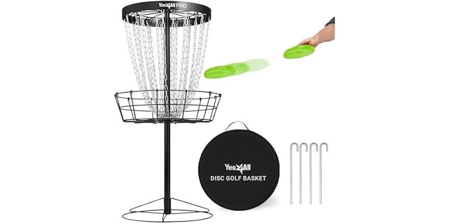 Yes4All PRO Disc Golf Basket, Heavy-Duty