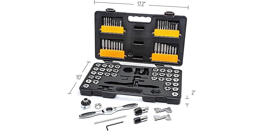 GEARWRENCH 77pc SAE/Metric Tap and Die Set -3887