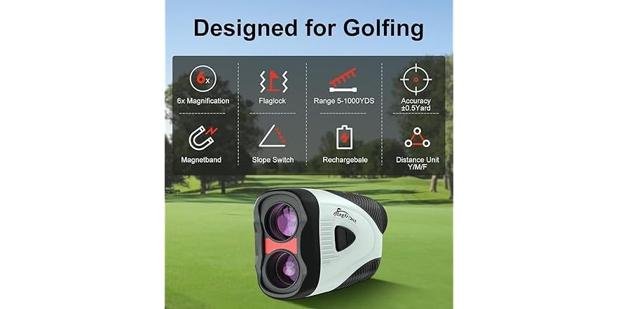 Golf Rangefinder with Slope & Pin Lock Vibration
