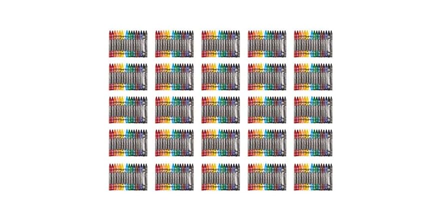 Amazon Basics Crayons - 16 Assorted Colors, 25-Pack