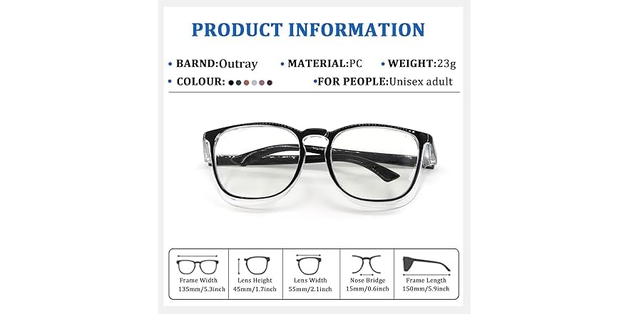2 Pairs Square Anti Fog Safety Goggles