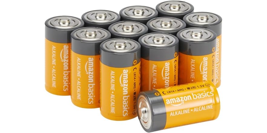 (12 Count) AmazonBasics C Alkaline Batteries