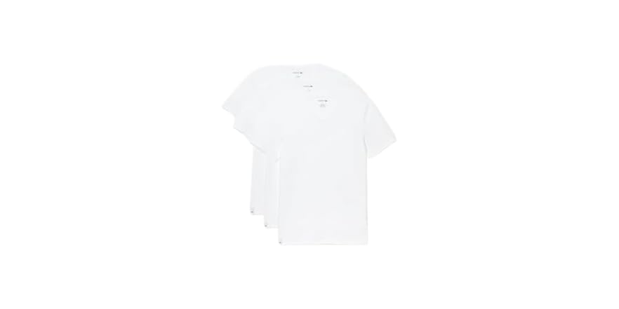 Lacoste Men's V-Neck T-Shirt 3-Pack (S)