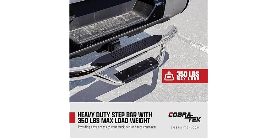 Cobra-Tek HS-007 36" Round Tube Double Hitch Step