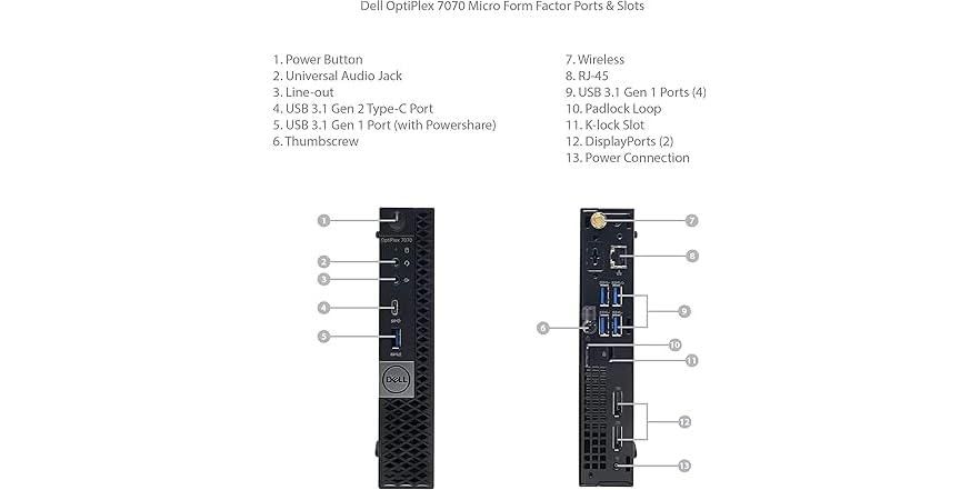 Dell Optiplex 7070 Micro Desktop Mini PC