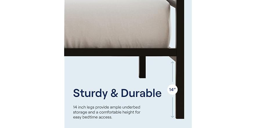 Nectar Metal Platform Bed Frame Full