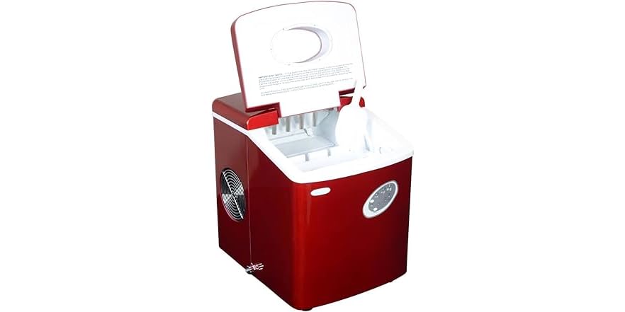 NewAir Ice Machine 28 lbs Ice Maker, Red