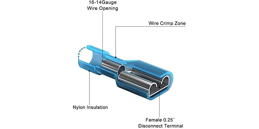 AIRIC Female Spade Connector 16-14 Gaug