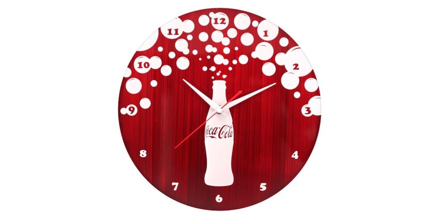Coca-Cola® Brushed Metal Wall Clock