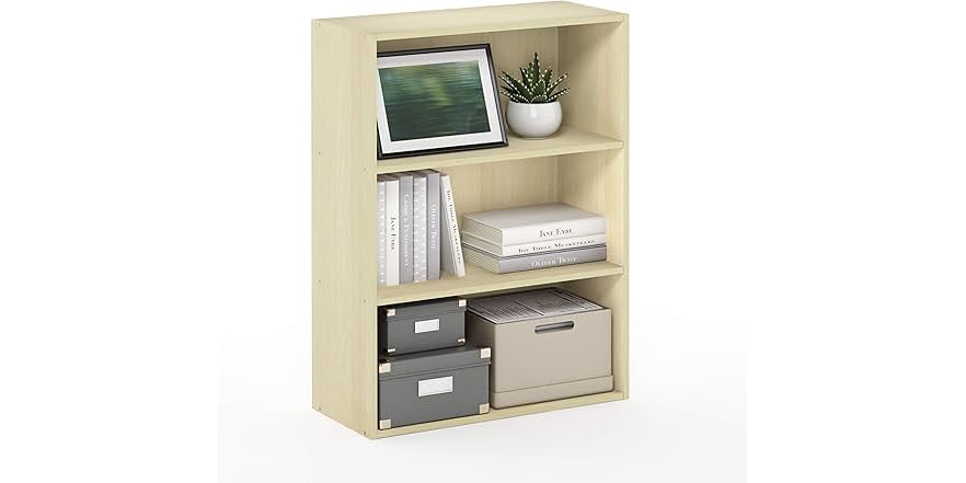 Furinno 3-Tier Bookcase Steam Beech