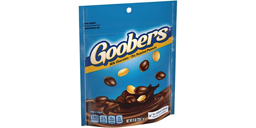 Goobers Milk Chocolate and Roasted Peanuts Candy, 8 Pack