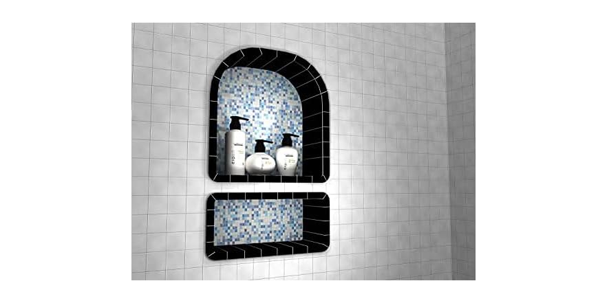 Shower Niche Recessed Arch Double Shelf