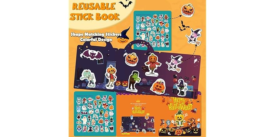 36 Pcs Reusable Sticker Books Pack of 4