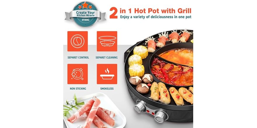 Multi-Function Hot Pot & Grill Cooker