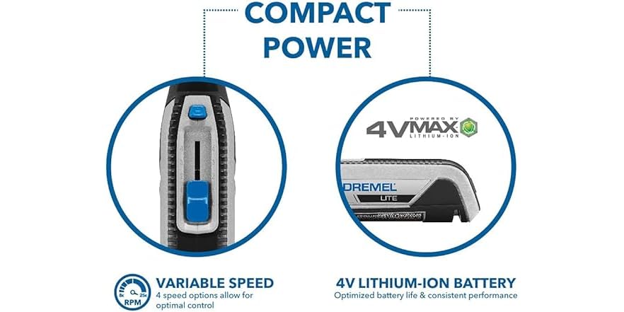 Dremel 7760 Lite Rechargeable Cordless Rotary Tool