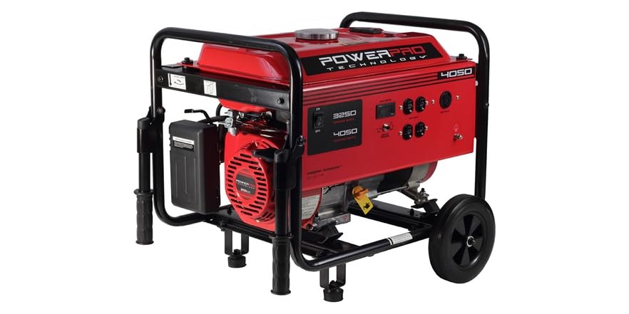 Power Pro 4,050-Watt Gas Generator w/ Wheel Kit