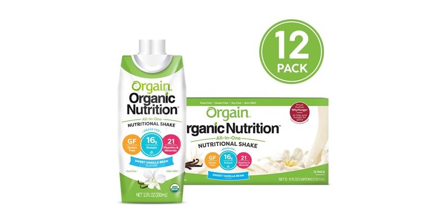 Orgain Organic Nutritional Shake, 12pk