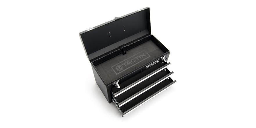 Tactix Three-Drawer Portable Steel Tool Box