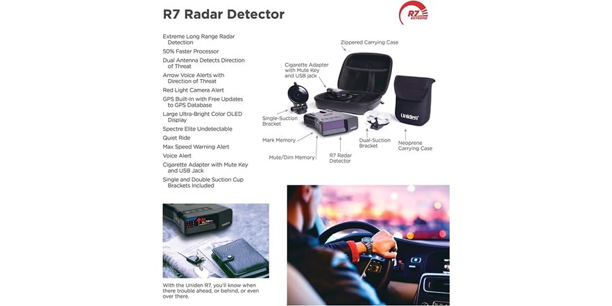 Uniden R7 Extreme Long Range Laser/Radar Detector (Open Box)