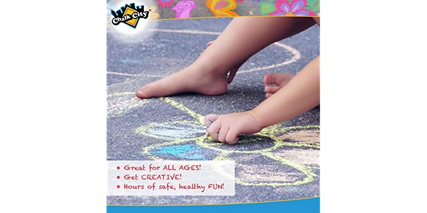 Chalk City Sidewalk Chalk, Jumbo Chalk,