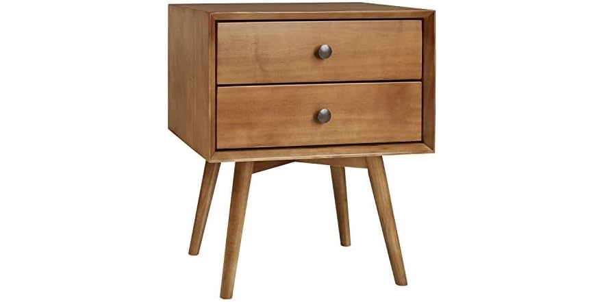Walker Edison Mid Century Modern Wood Nightstand