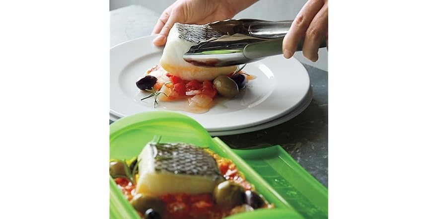 Lekue 1-2 Person Steam Case With Draining Tray and Bonus 10 Minute ...