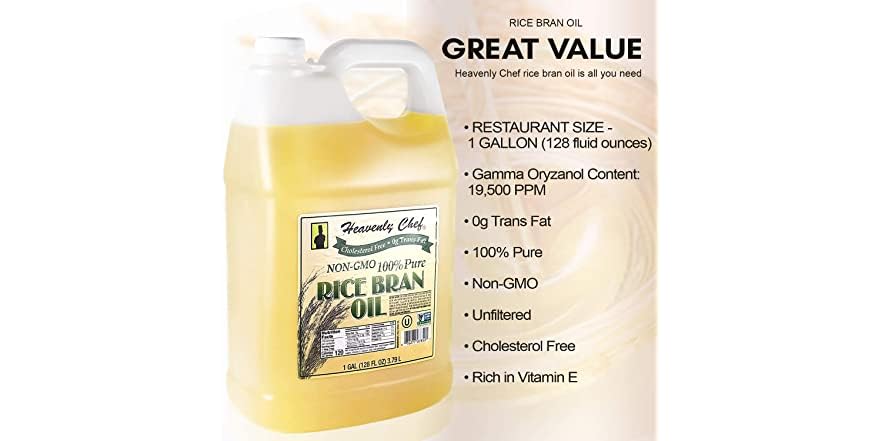 RICE BRAN OIL | 1 Gallon (128 Ounces)