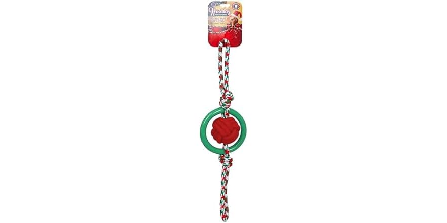 Bow Wow Pet Holiday Rope Dog Tug Toy