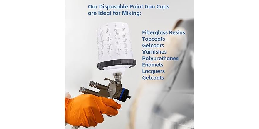50 Set Disposable Paint Gun Cup System